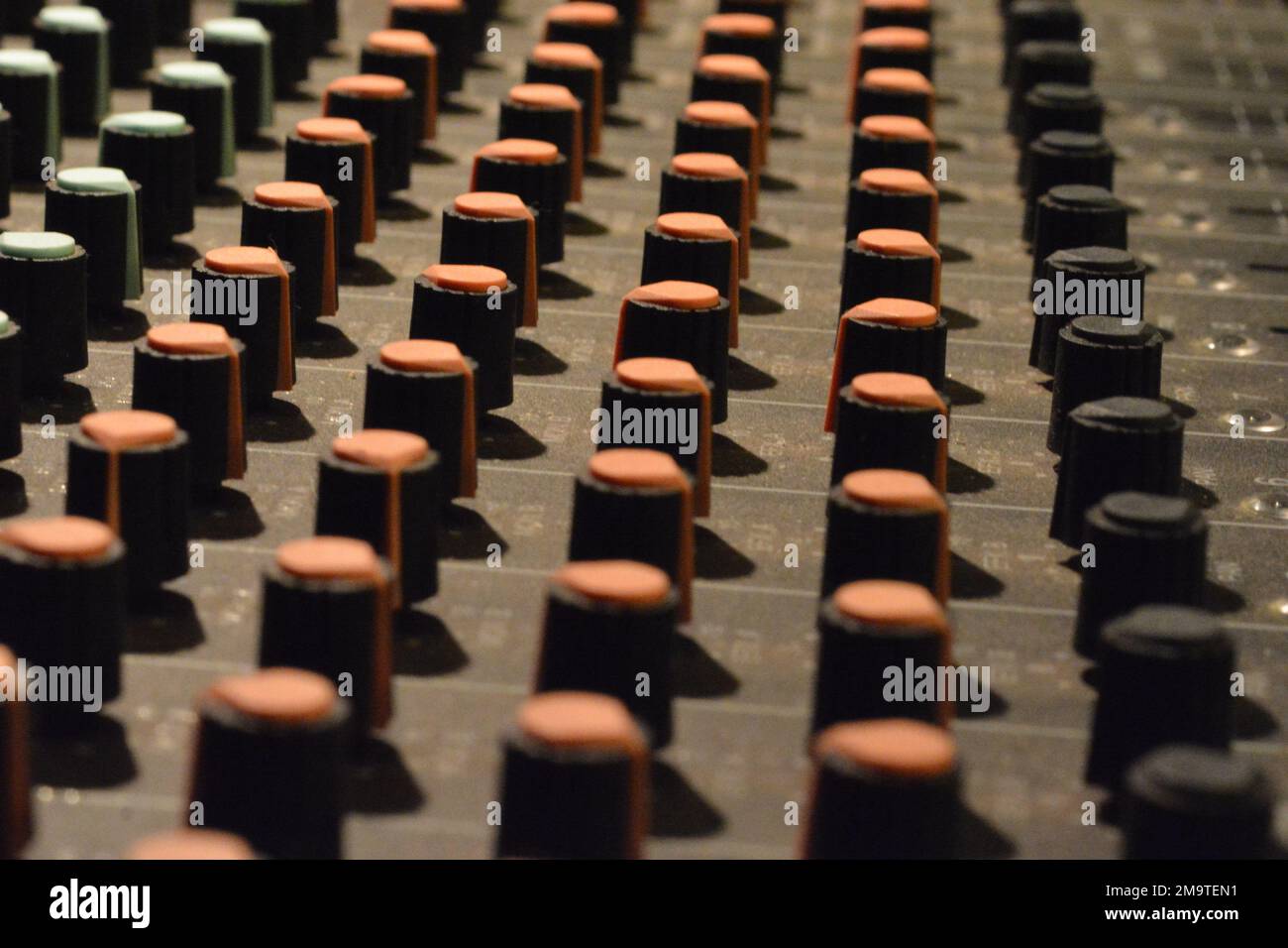 Mixer control knobs Stock Photo - Alamy
