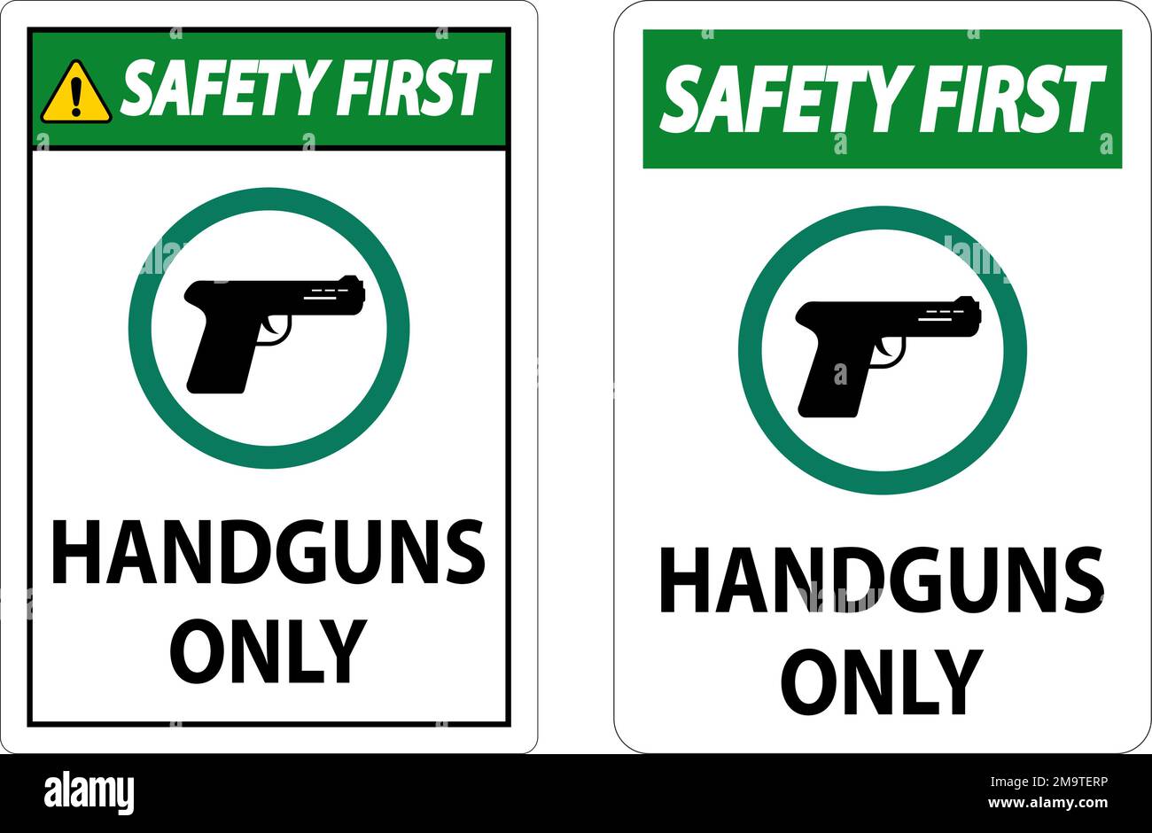 Safety First Firearms Allowed Sign Handguns Only Stock Vector Image ...