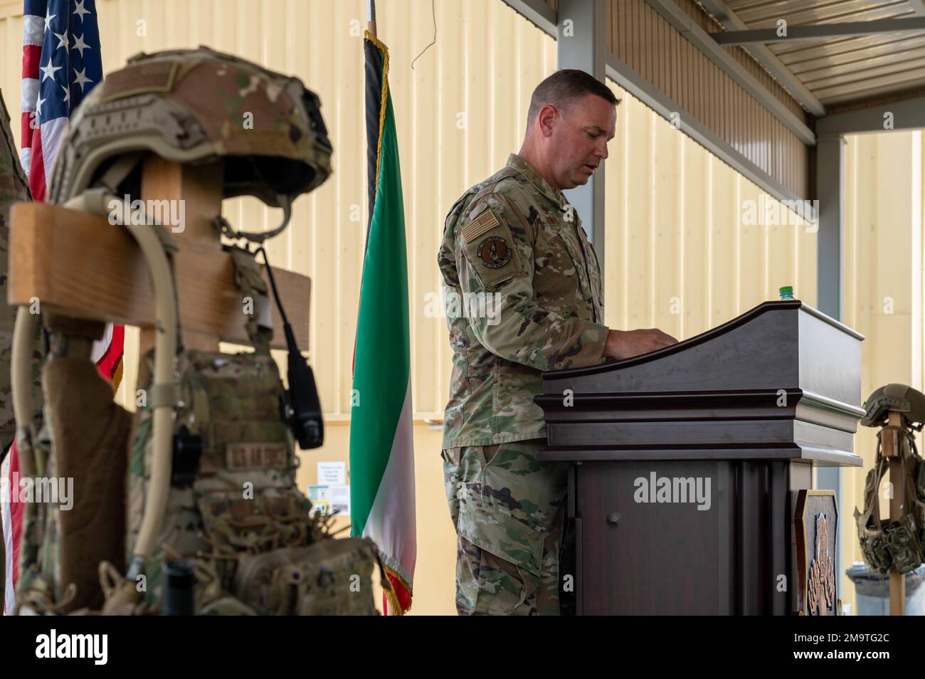 U.S. Air Force Lt. Col. Bruce Lewis, commander of the 387th ...
