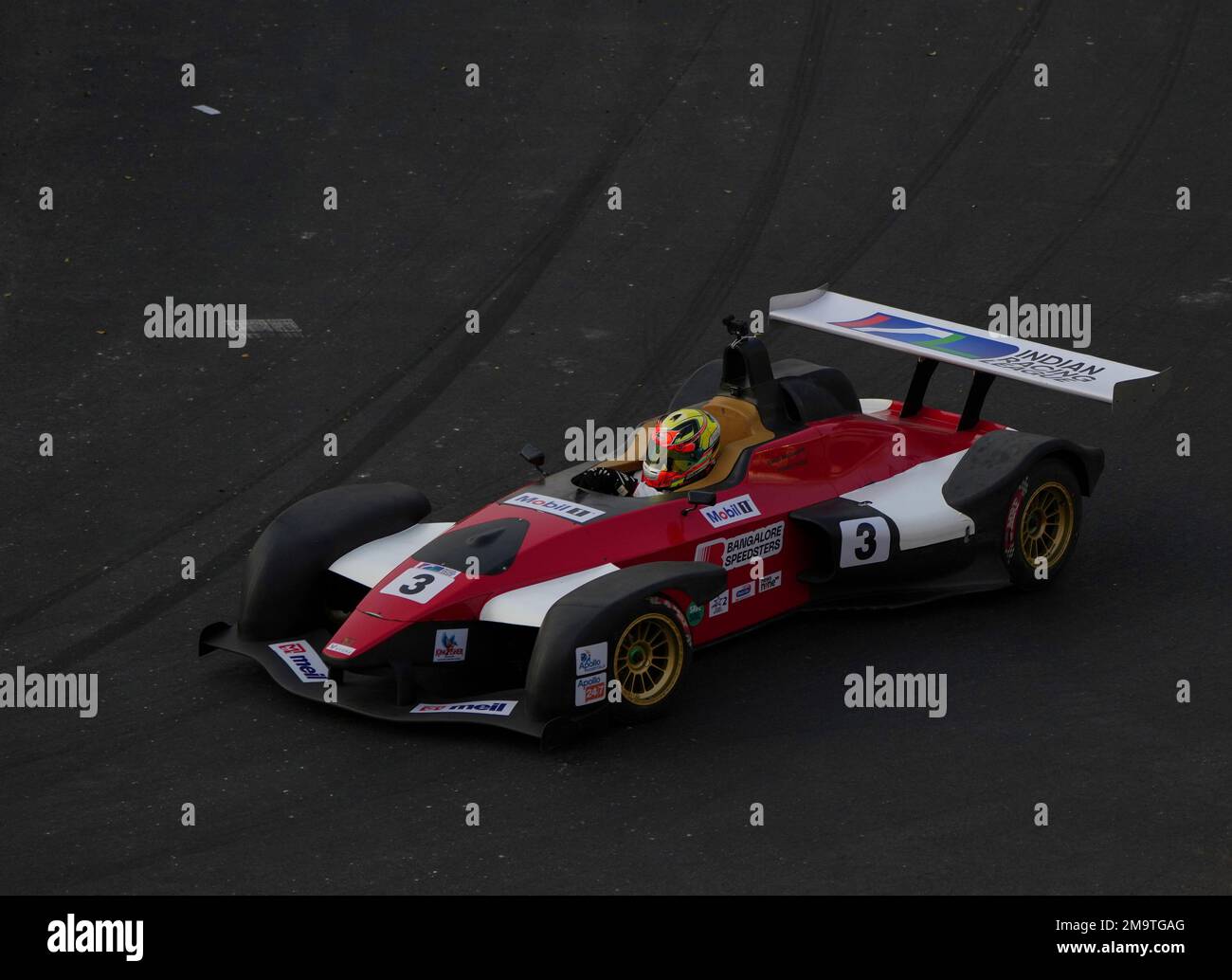 An Indian Racing League driver participates in a maiden session at ...