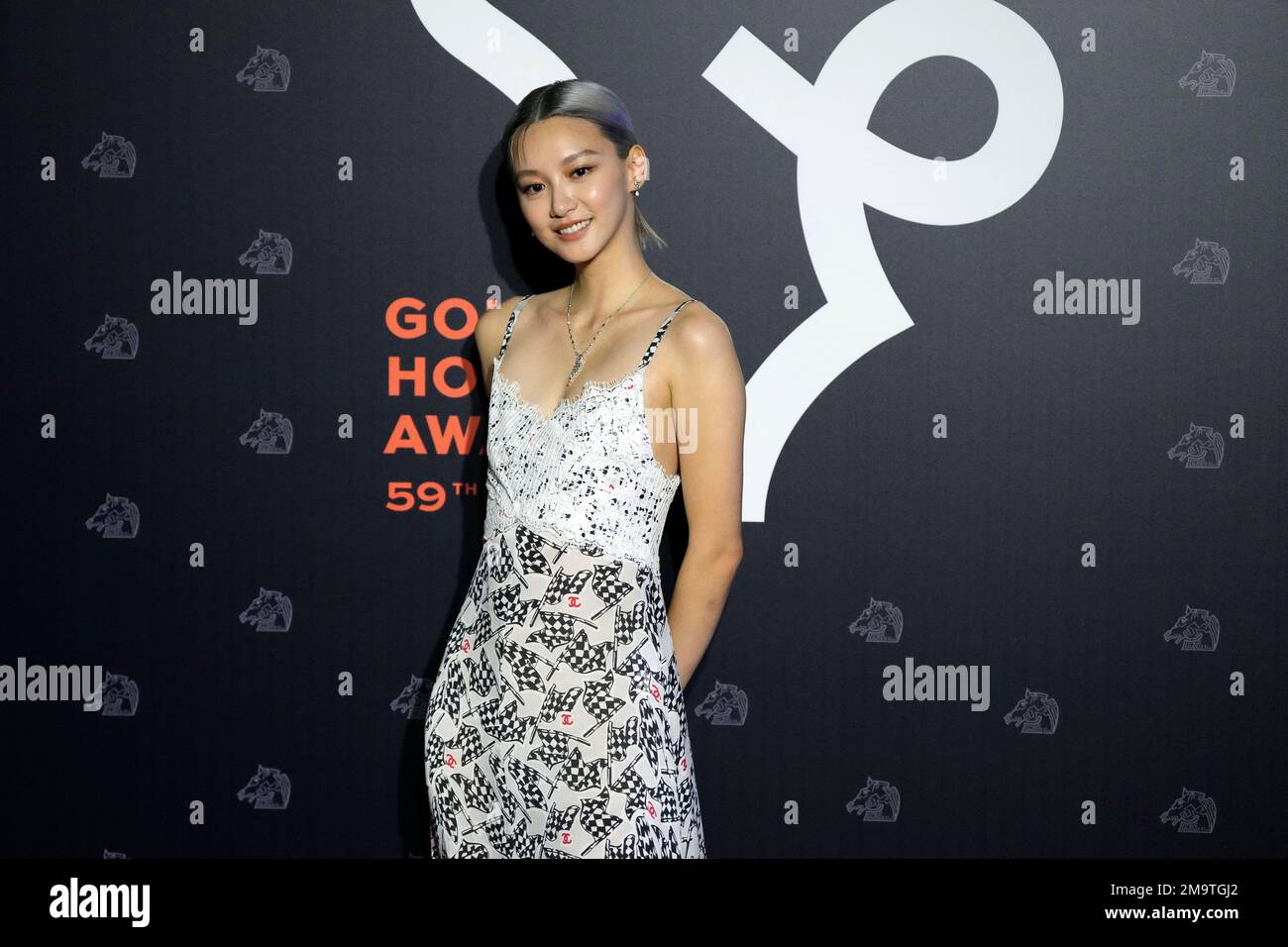 Hong Kong actress Angela Yuen arrives at the 59th Golden Horse Awards ...