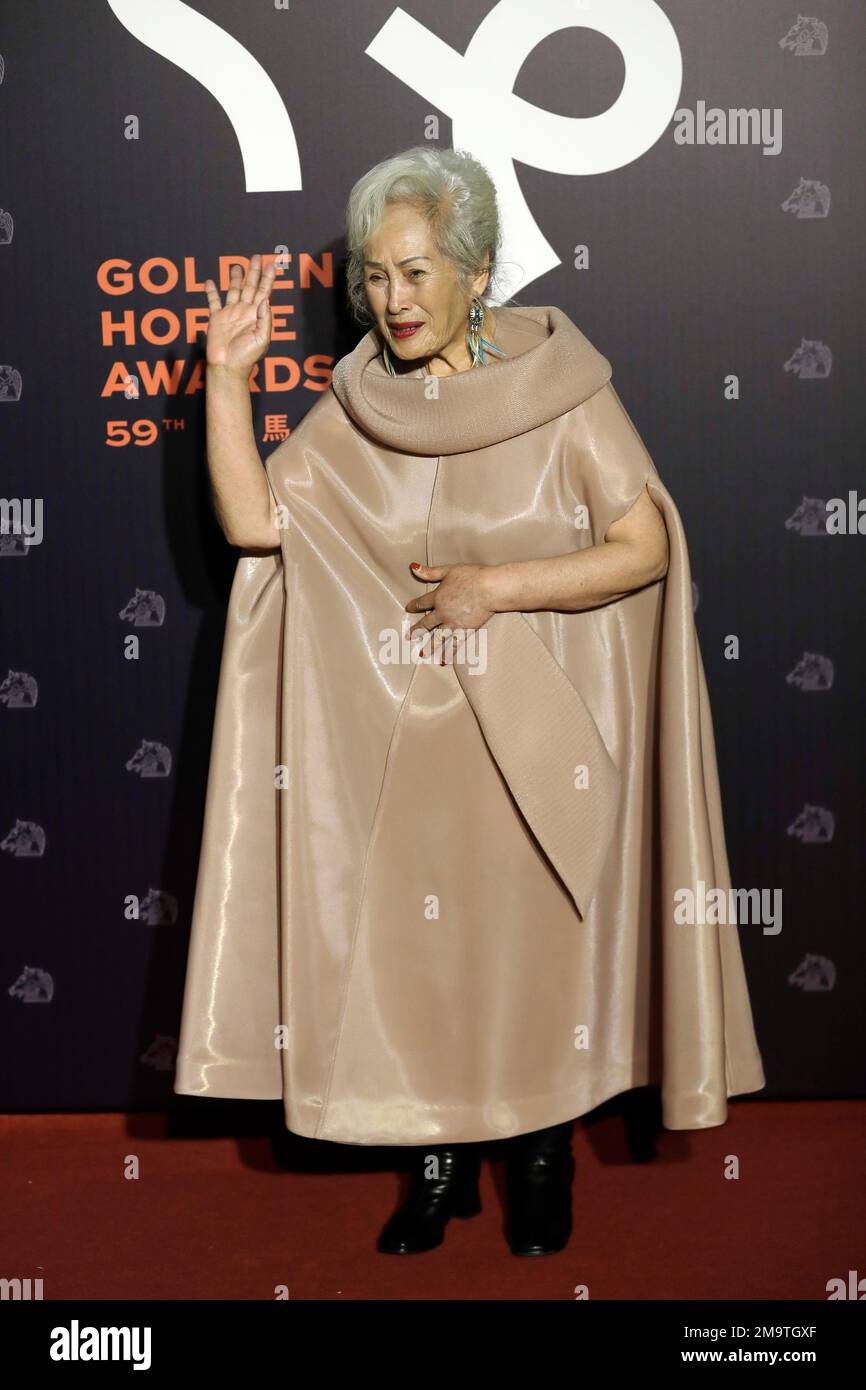 Taiwanese actress Kagaw Piling arrives at the 59th Golden Horse Awards ...