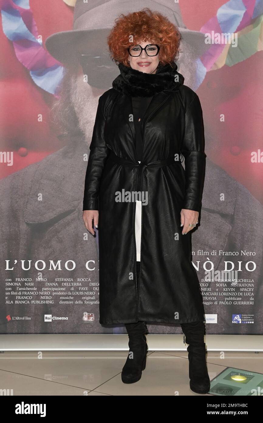 Manuela Villa attends the red carpet of the movie "L'uomo che disegnò ...