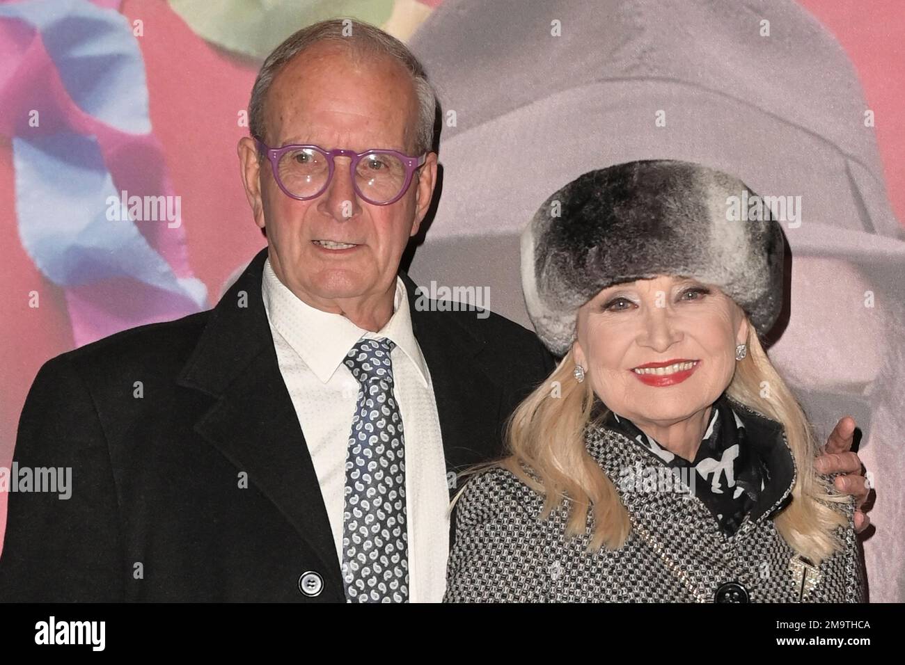 Barbara Bouchet (r) and current fiancé (l) attend the red carpet of the ...
