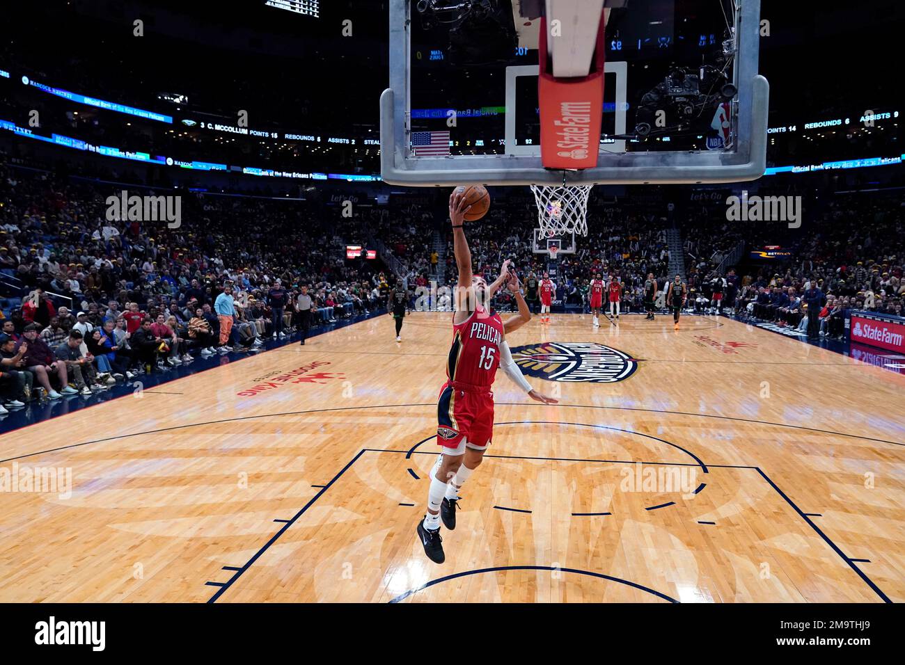 New Orleans Pelicans guard Jose Alvarado (15) goes in for a layup in ...