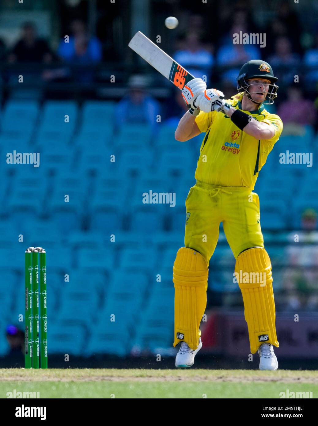 Australia's Steve Smith bats during the one day cricket international ...