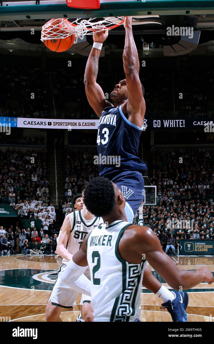 Villanova's Eric Dixon dunks over Michigan State's Tyson Walker (2 ...