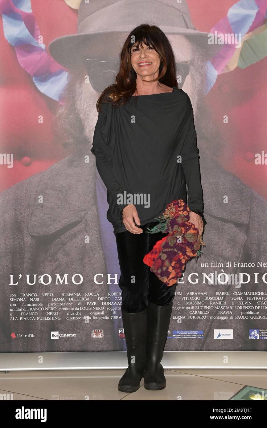 Mita Medici attends the red carpet of the movie "L'uomo che disegnò Dio ...
