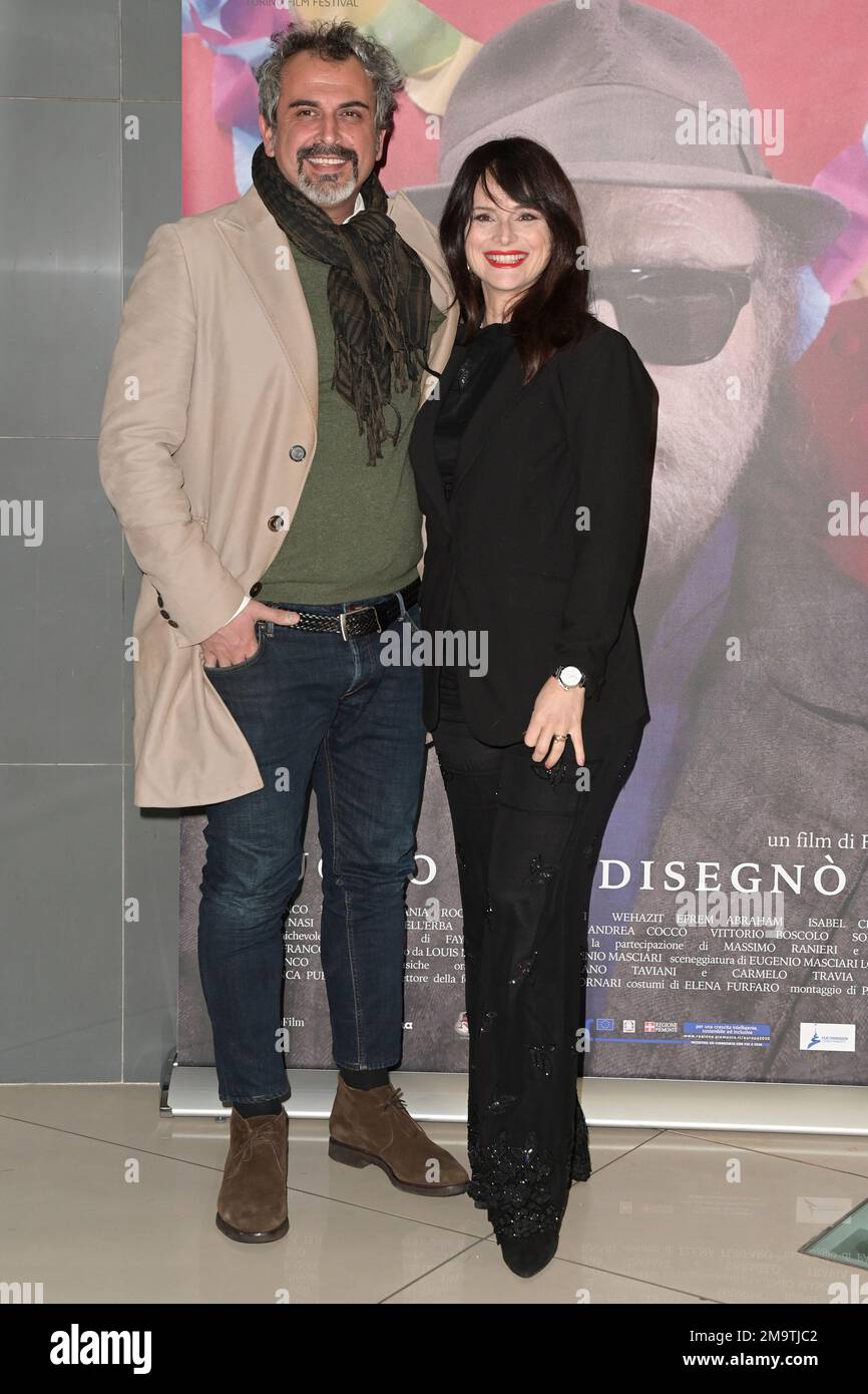 Bernardo De Luca (l) and Lorena Bianchetti (r) attend the red carpet of ...