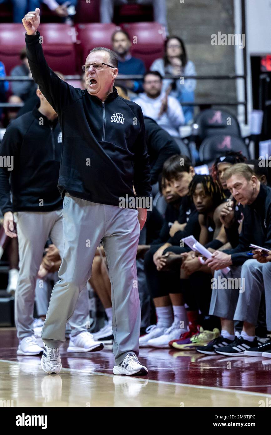 Jacksonville State head coach Ray Harper yells to his players during ...