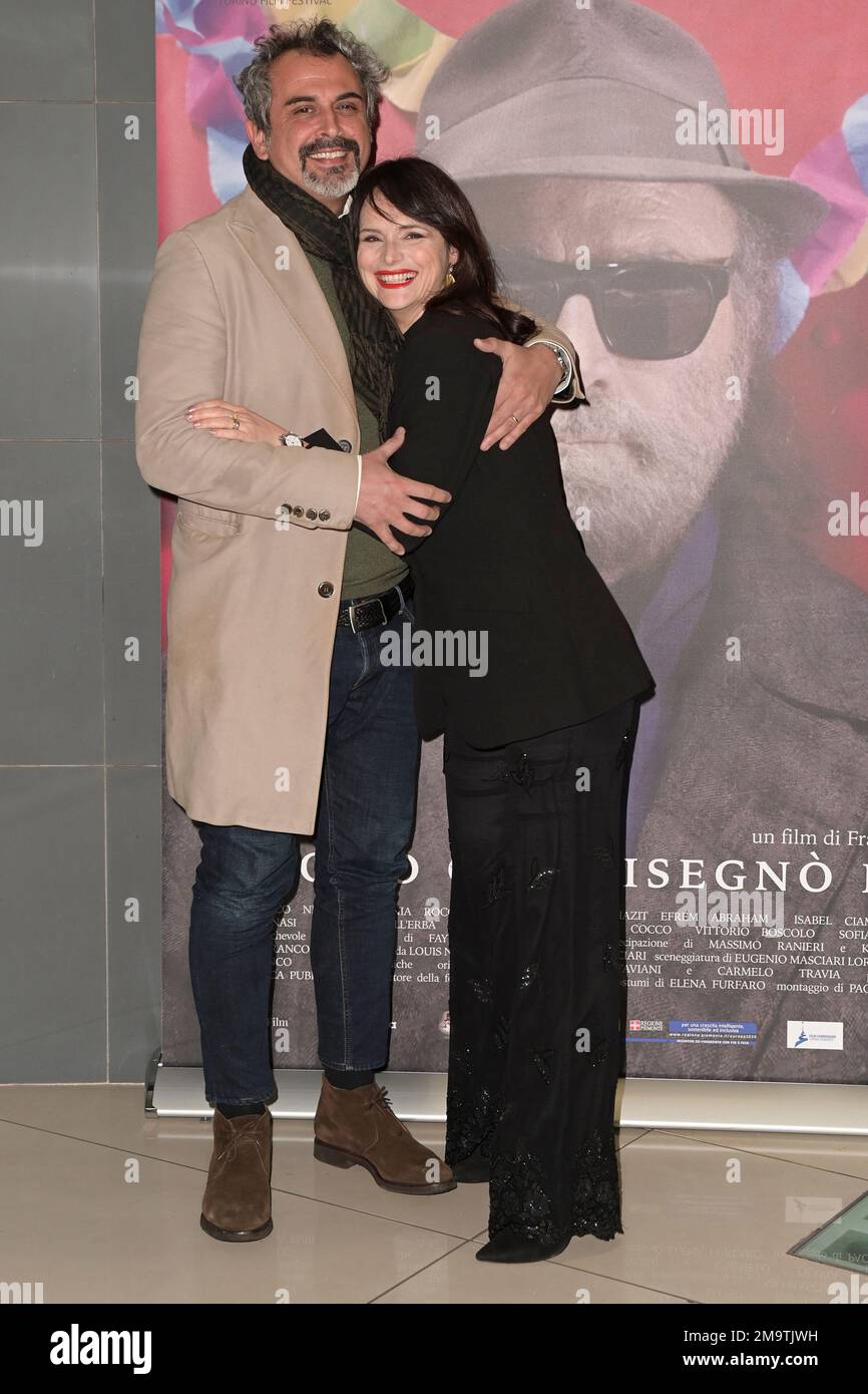 Bernardo De Luca (l) and Lorena Bianchetti (r) attend the red carpet of ...