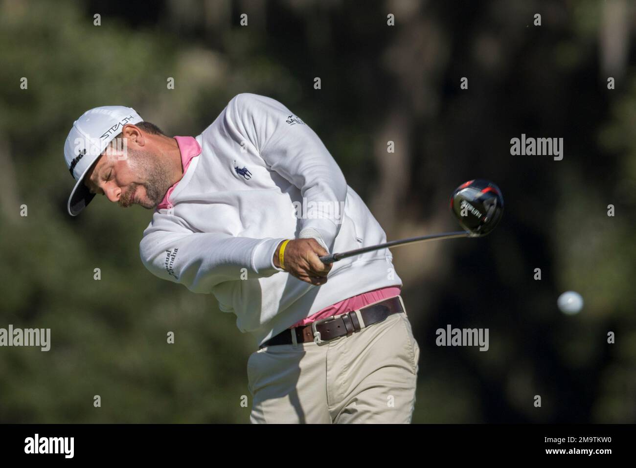 Doc Redman hits off the ninth tee during the second round of the RSM ...