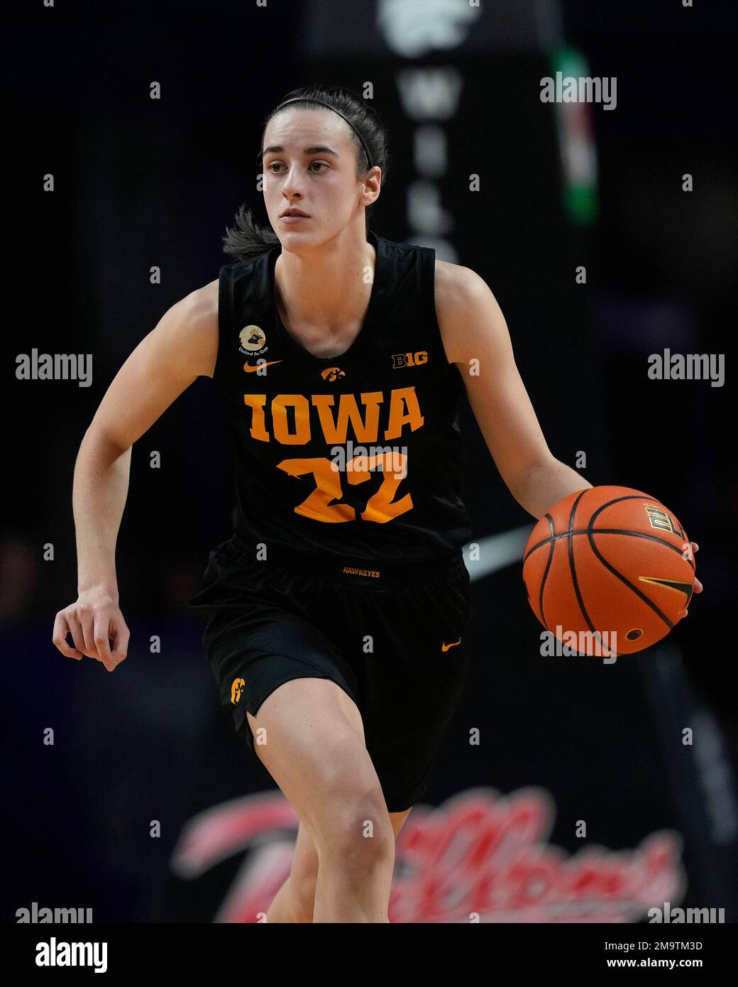Iowa guard Caitlin Clark drives during the first half of an NCAA ...