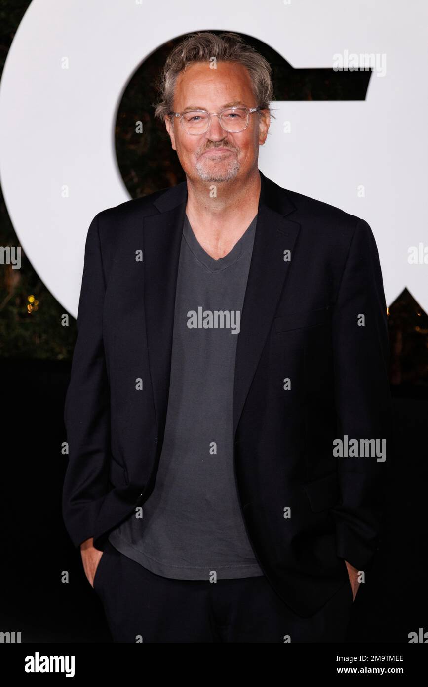 Matthew Perry arrives at the 2022 GQ Men of the Year Party on Thursday ...