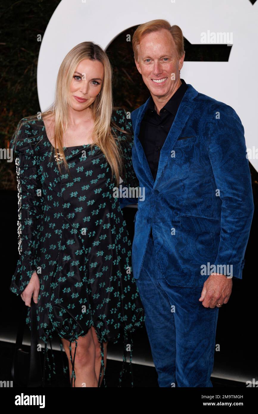 Cristina Lynch Baxter, left and Roger Lynch arrive at the 2022 GQ Men ...
