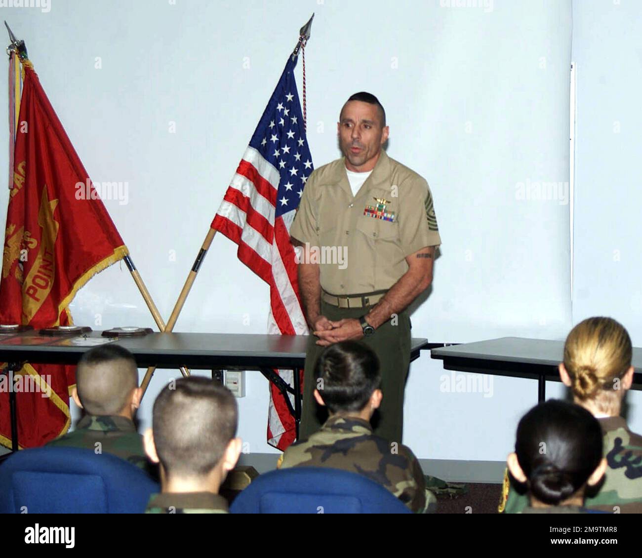 US Marine Corps (USMC) Sergeant Major (SGM) Jeffrey A. Zink, with ...