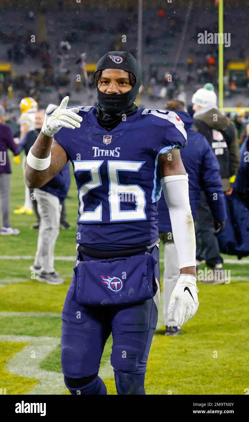 Tennessee Titans cornerback Kristian Fulton (26) after an NFL football ...