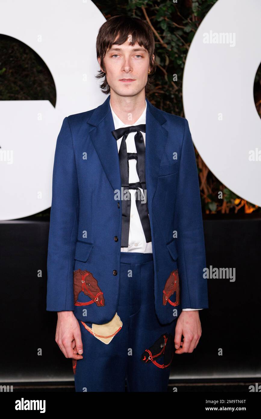 Samuel Hine arrives at the 2022 GQ Men of the Year Party on Thursday ...