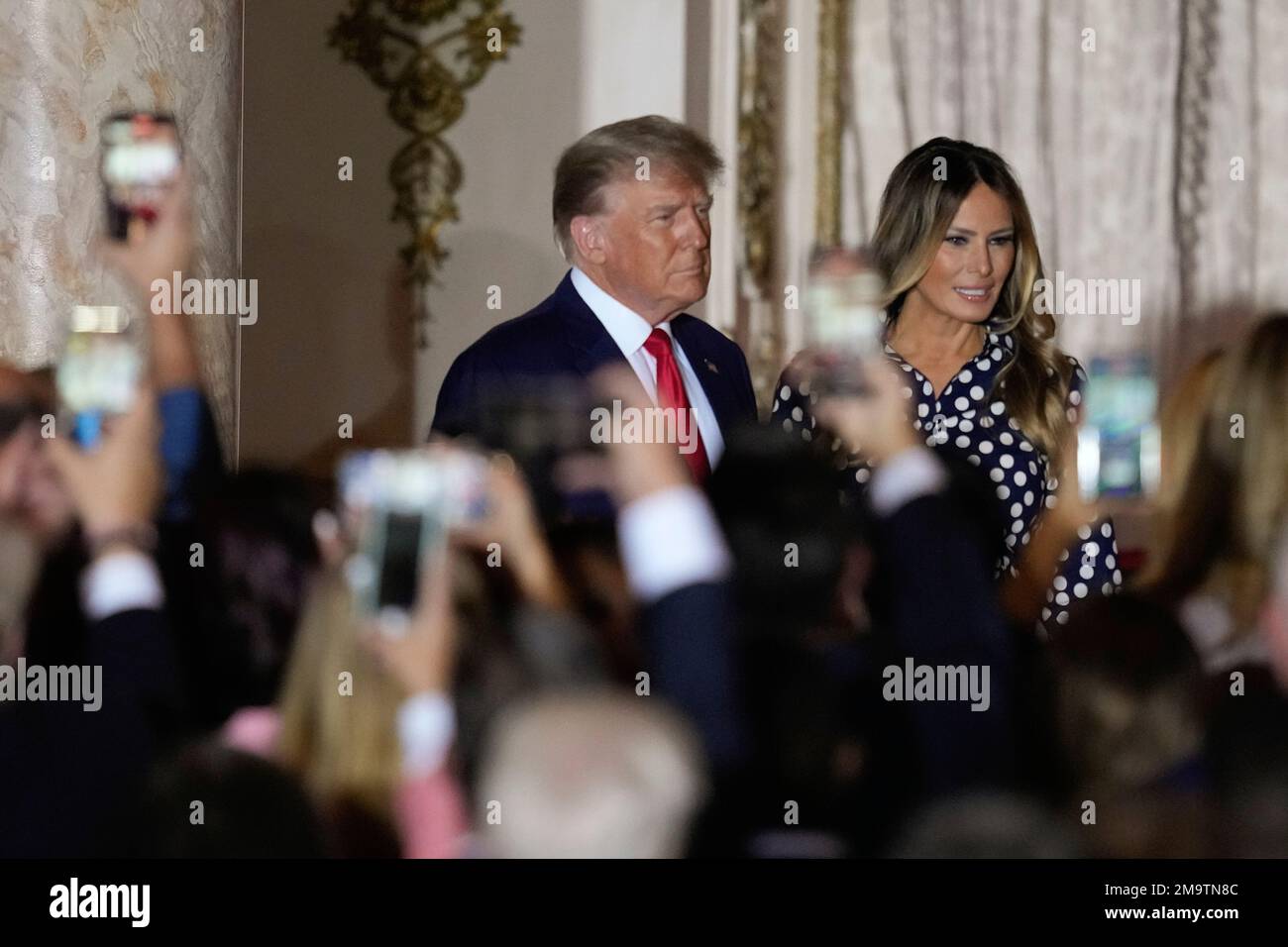 Supporters take cell phone pictures as former President Donald Trump ...