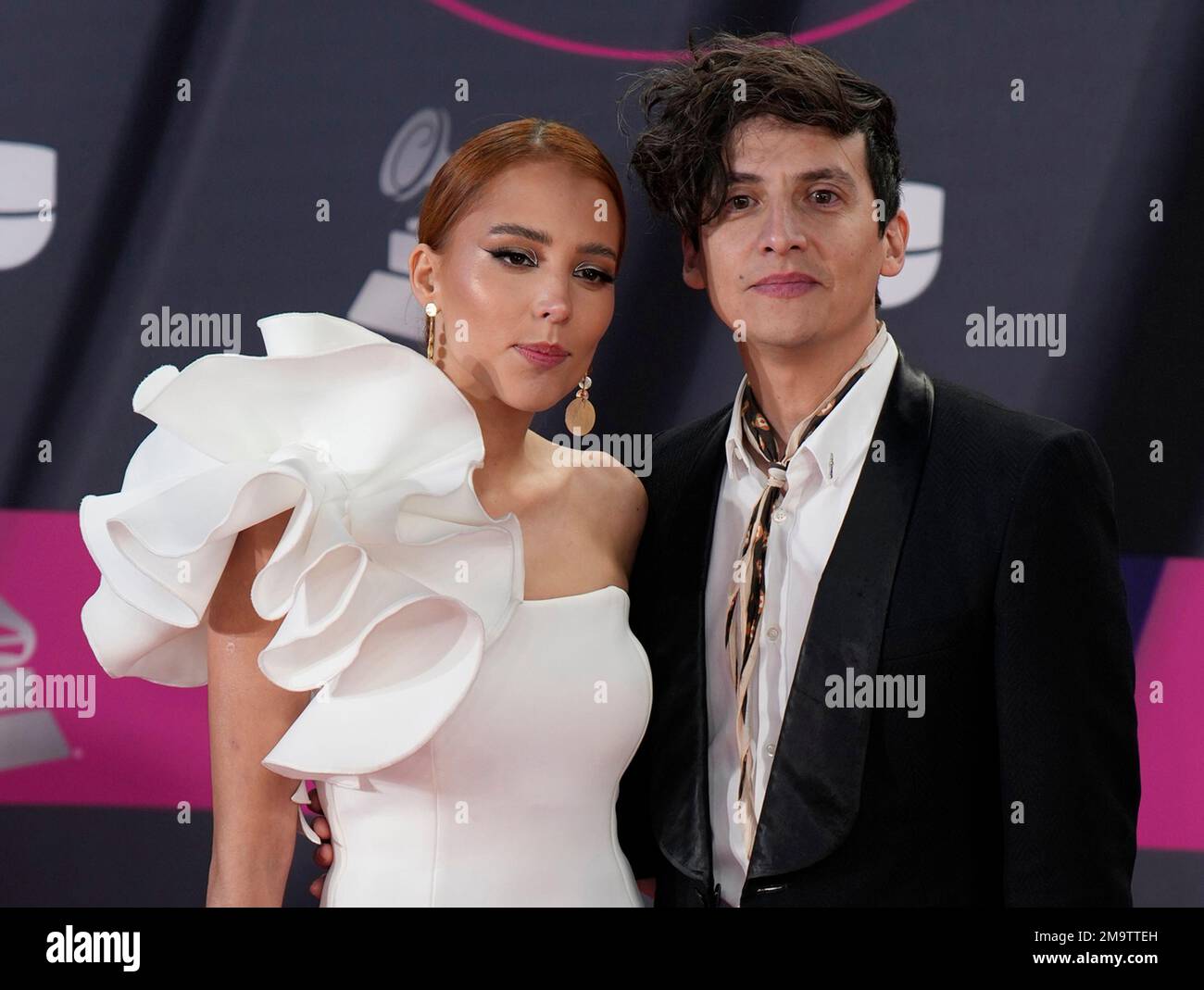 Majo Aguilar, left, and Gilberto Cerezo arrive at the 23rd annual Latin ...