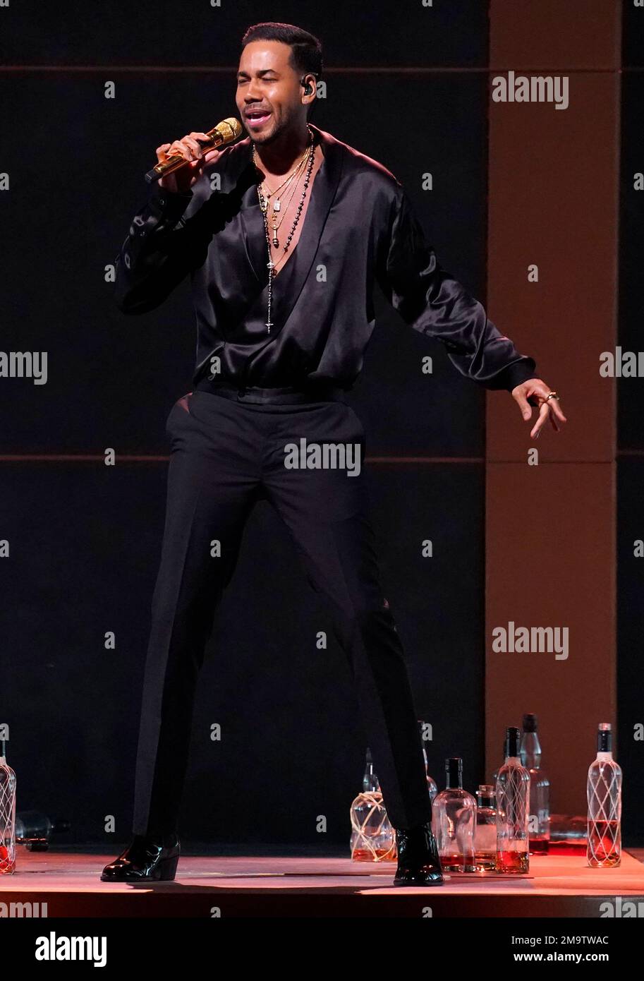 Romeo Santos performs "Bebo" at the 23rd annual Latin Grammy Awards at ...