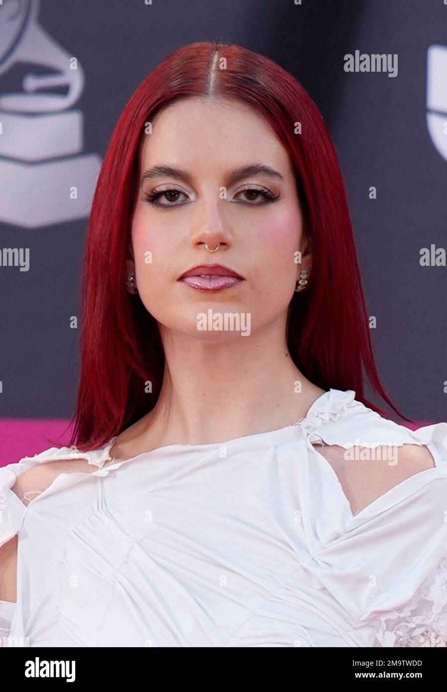 Nicole Zignago arrives at the 23rd annual Latin Grammy Awards at the ...