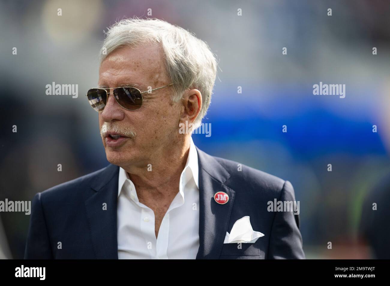 Los Angeles Rams owner Stan Kroenke looks on before an NFL football ...