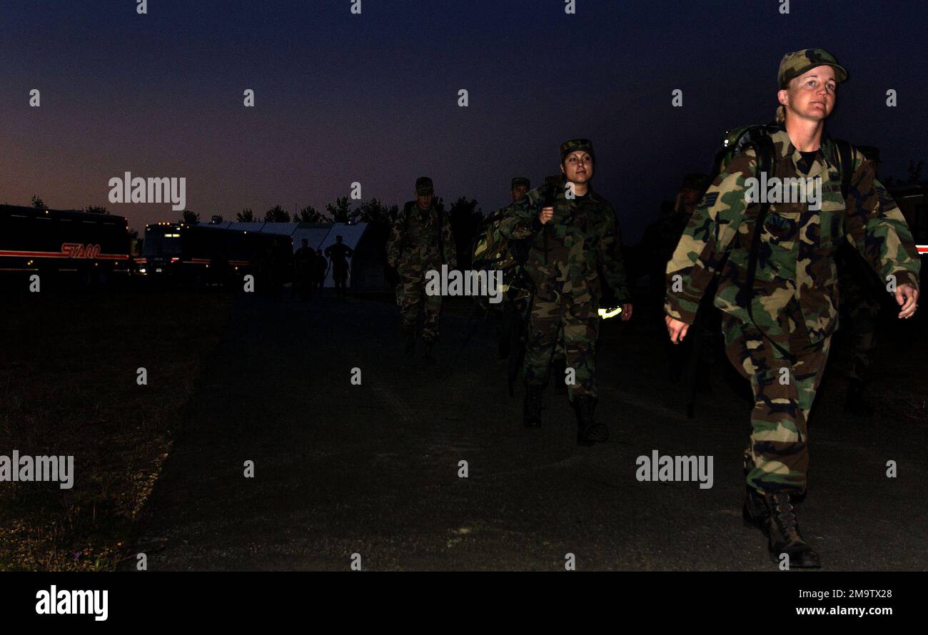 US Air Force (USAF) personnel with the 27th Security Forces Squadron ...