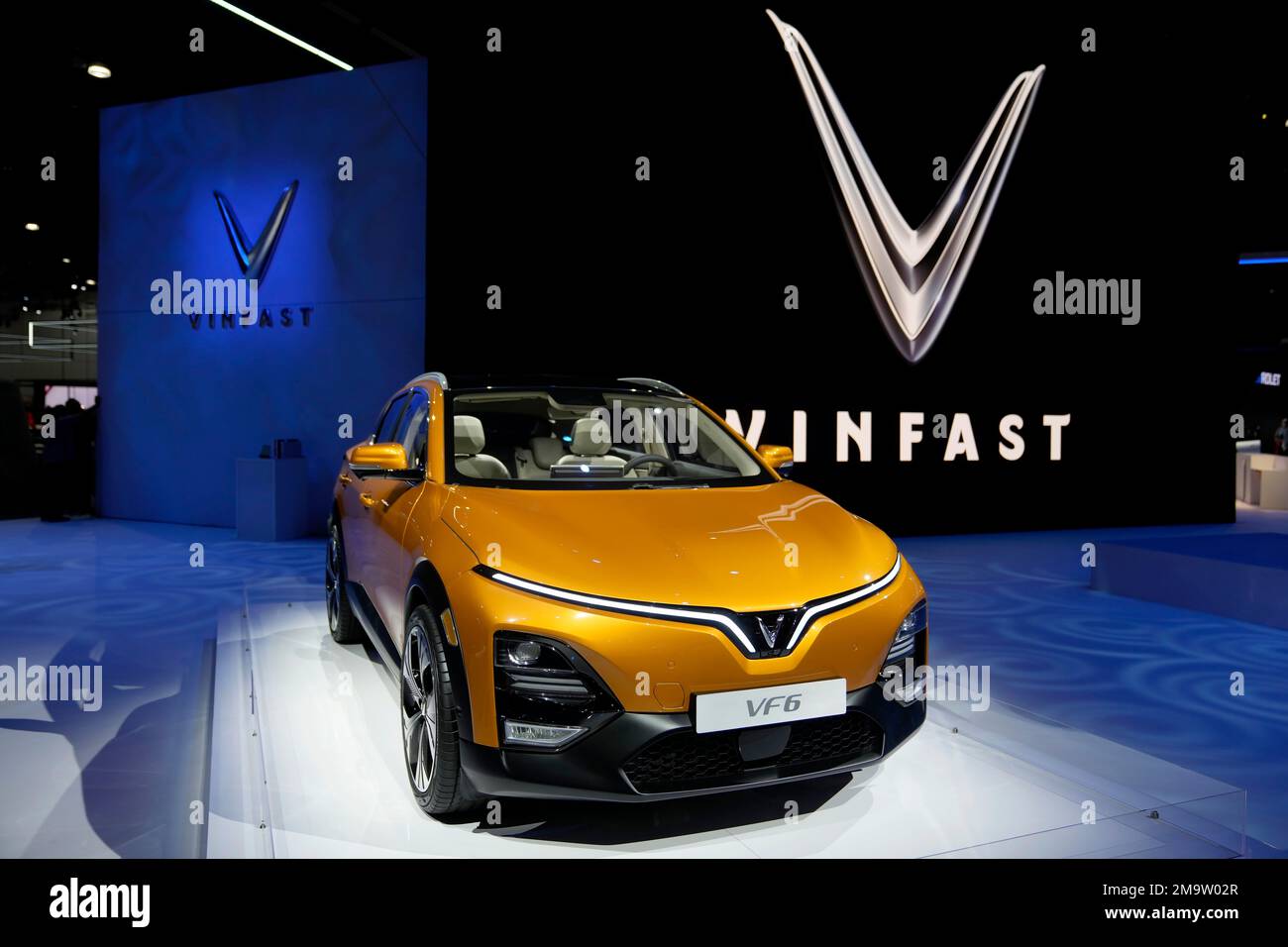 A Vinfast VF6 is displayed at the AutoMobility LA Auto Show Thursday ...