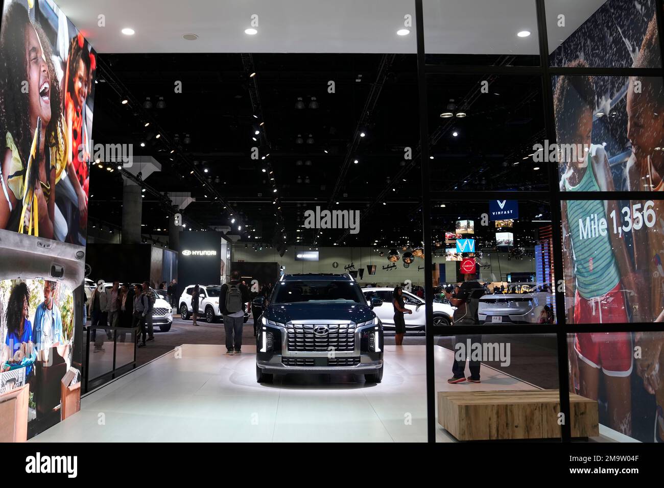 A Hyundai Palisade is displayed at the AutoMobility LA Auto Show ...