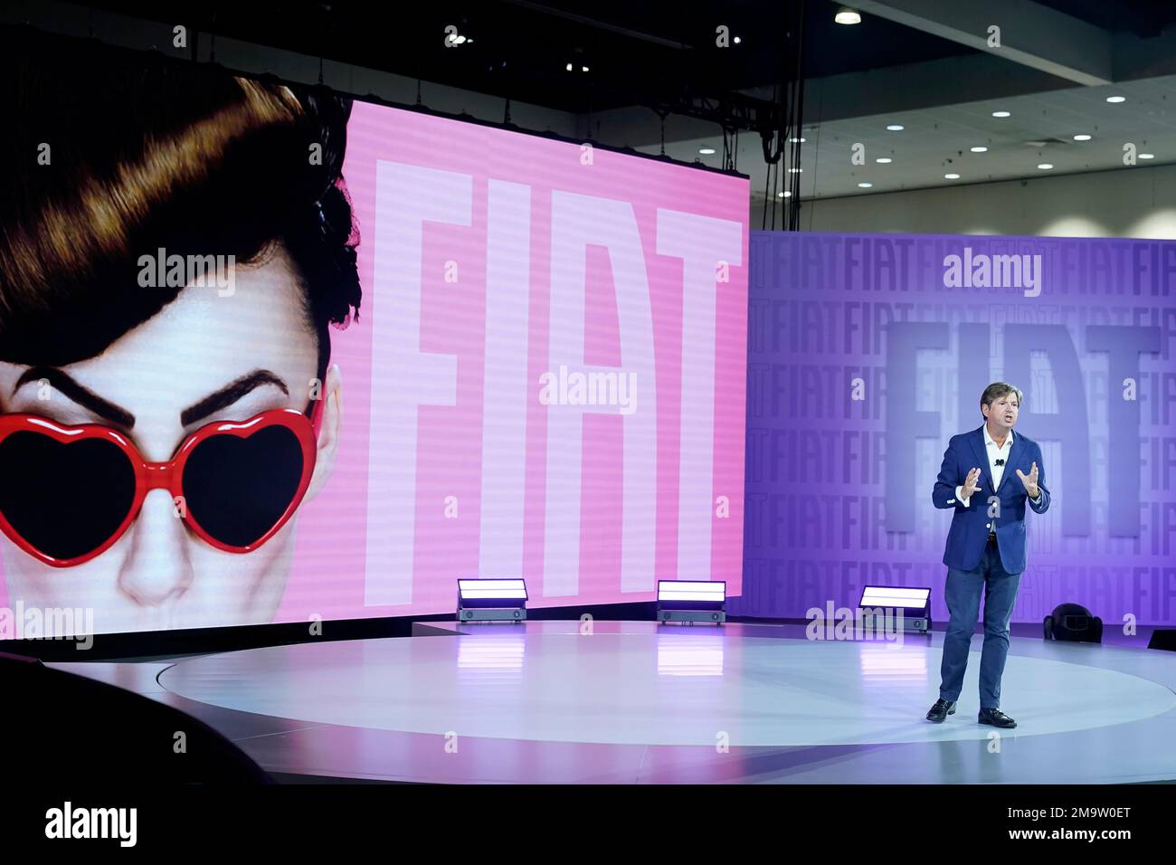 Fiat CEO Olivier François speaks at the AutoMobility LA Auto Show ...