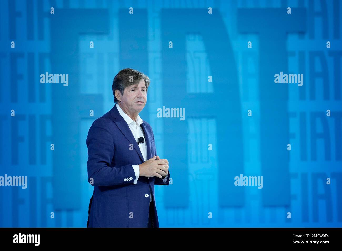 Fiat CEO Olivier François speaks at the AutoMobility LA Auto Show ...