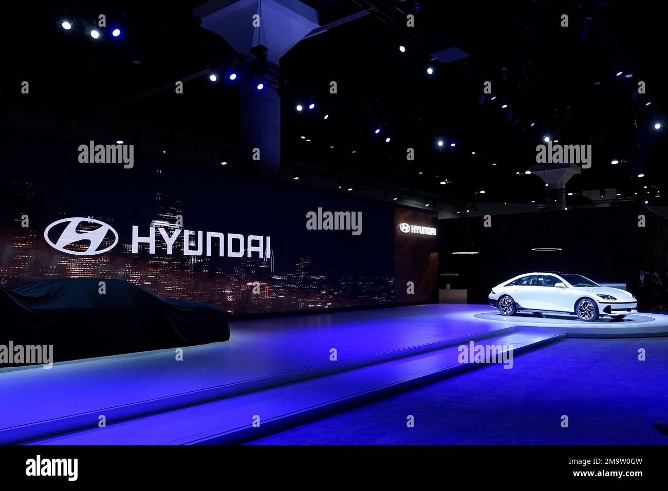 A Hyundai Ioniq 6 is displayed at the AutoMobility LA Auto Show ...