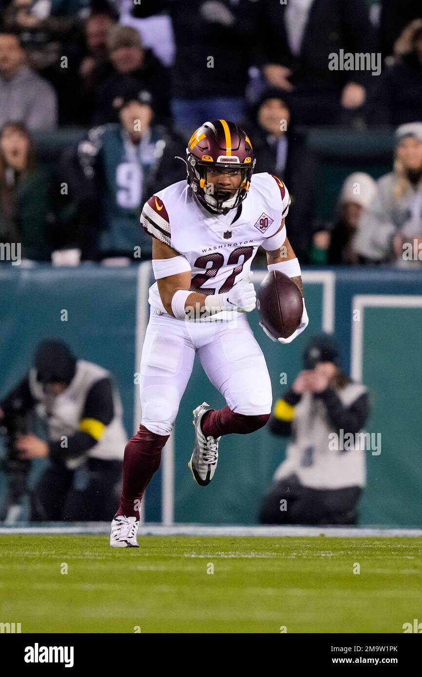 Washington Commanders' Darrick Forrest in action during an NFL football ...