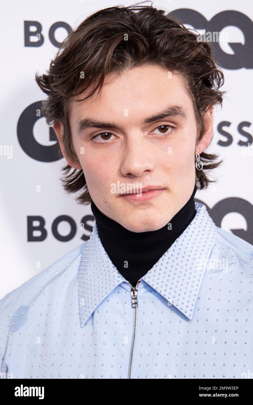 Louis Partridge poses for photographers upon arrival at the GQ Men of ...