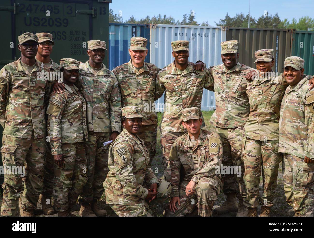 Major General Charles D. Costanza and Command Sergeant Major Quentin V. Fenderson, command team ...