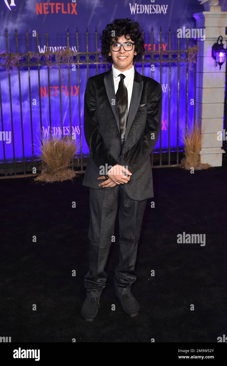 Moosa Mostafa arrives at the premiere of "Wednesday" on Wednesday, Nov ...