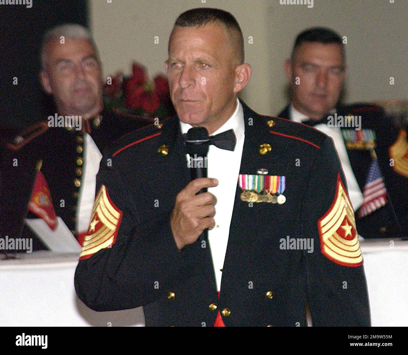 US Marine Corps (USMC) Sergeant Major (SGM) R. L. Ardnt, Marine Corps Recruit Depot (MCRD ...