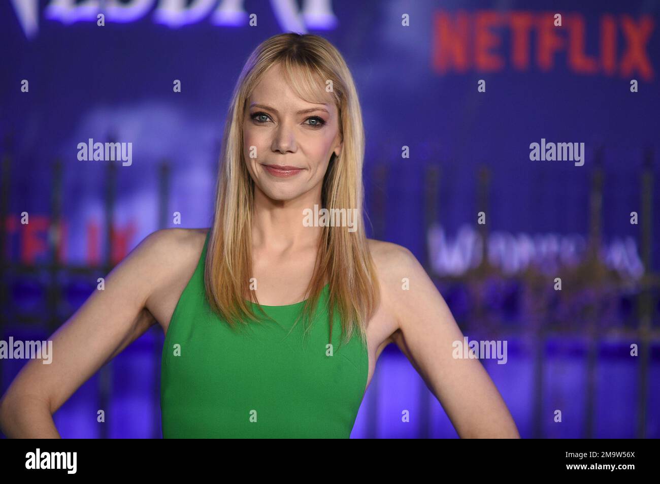 Riki Lindhome arrives at the premiere of "Wednesday" on Wednesday, Nov ...