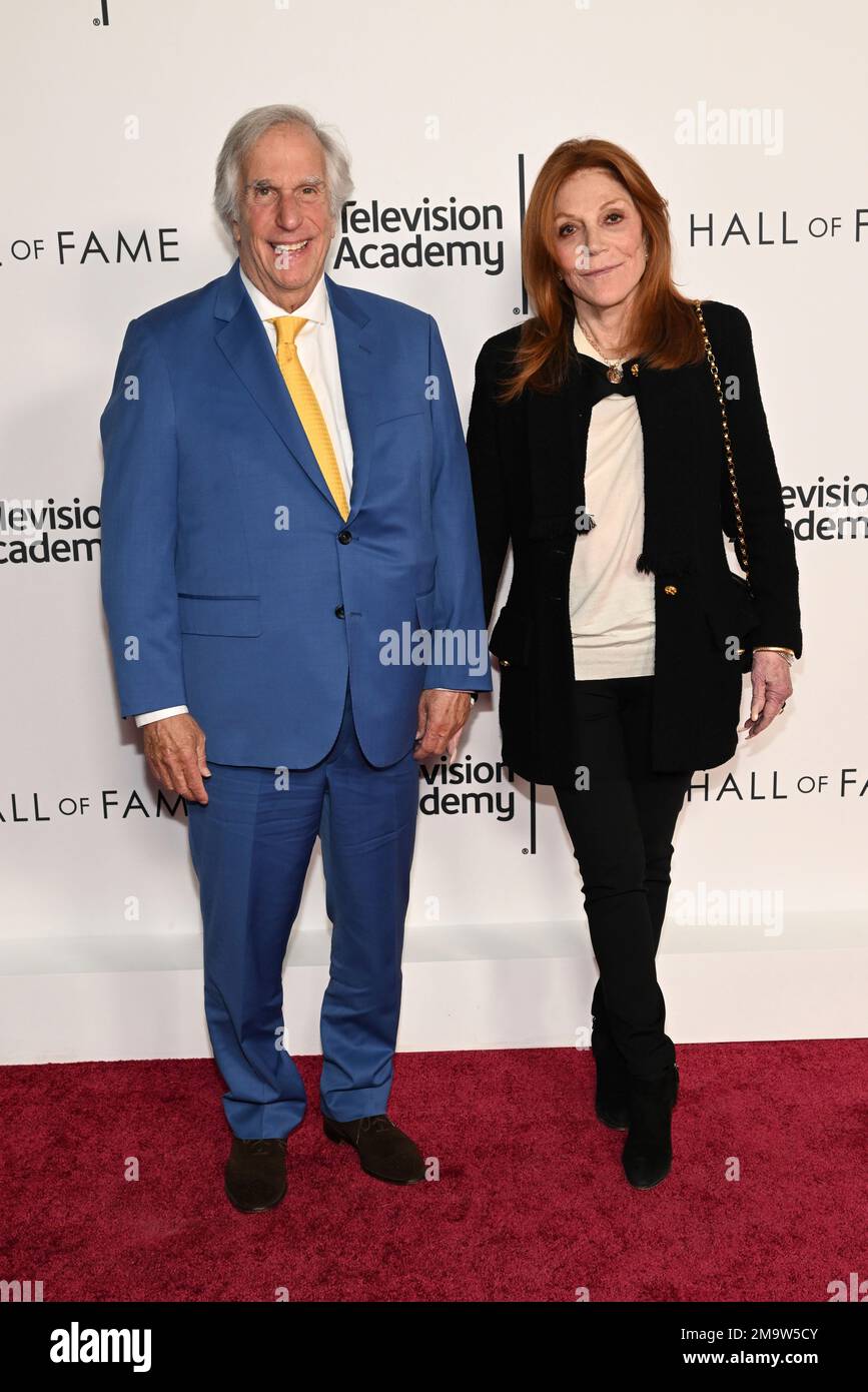 Henry Winkler, left, and Stacey Weitzman walks the red carpet at the ...