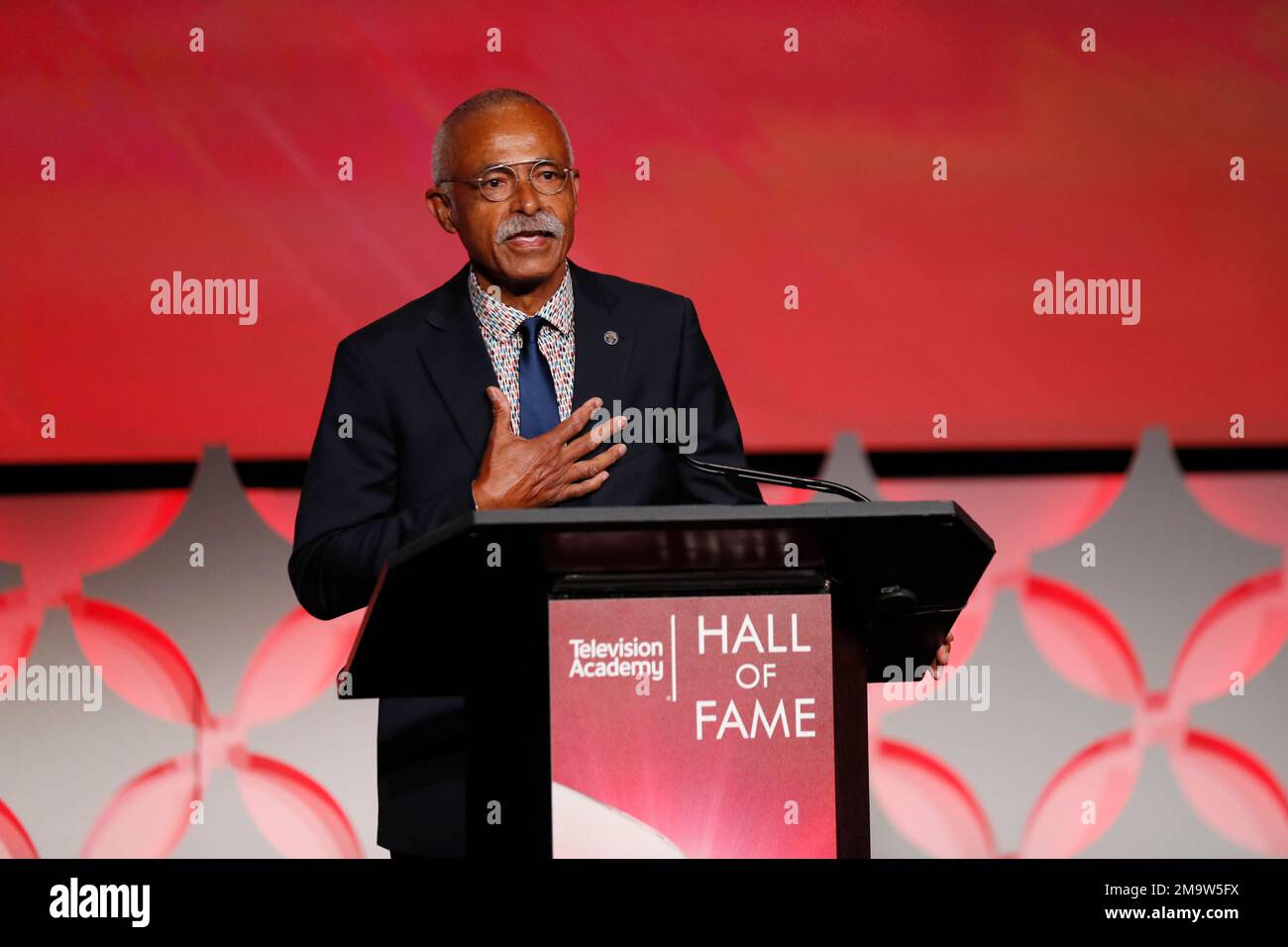 Hall of Fame inductee Donald A. Morgan speaks during the 26th ...