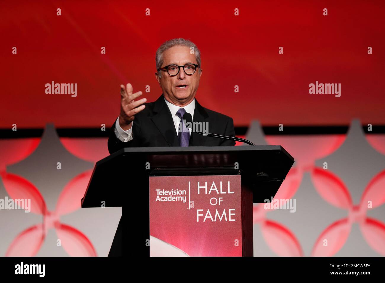 Rick Rosen, chair of the Hall of Fame Committee, introduces the 26th ...