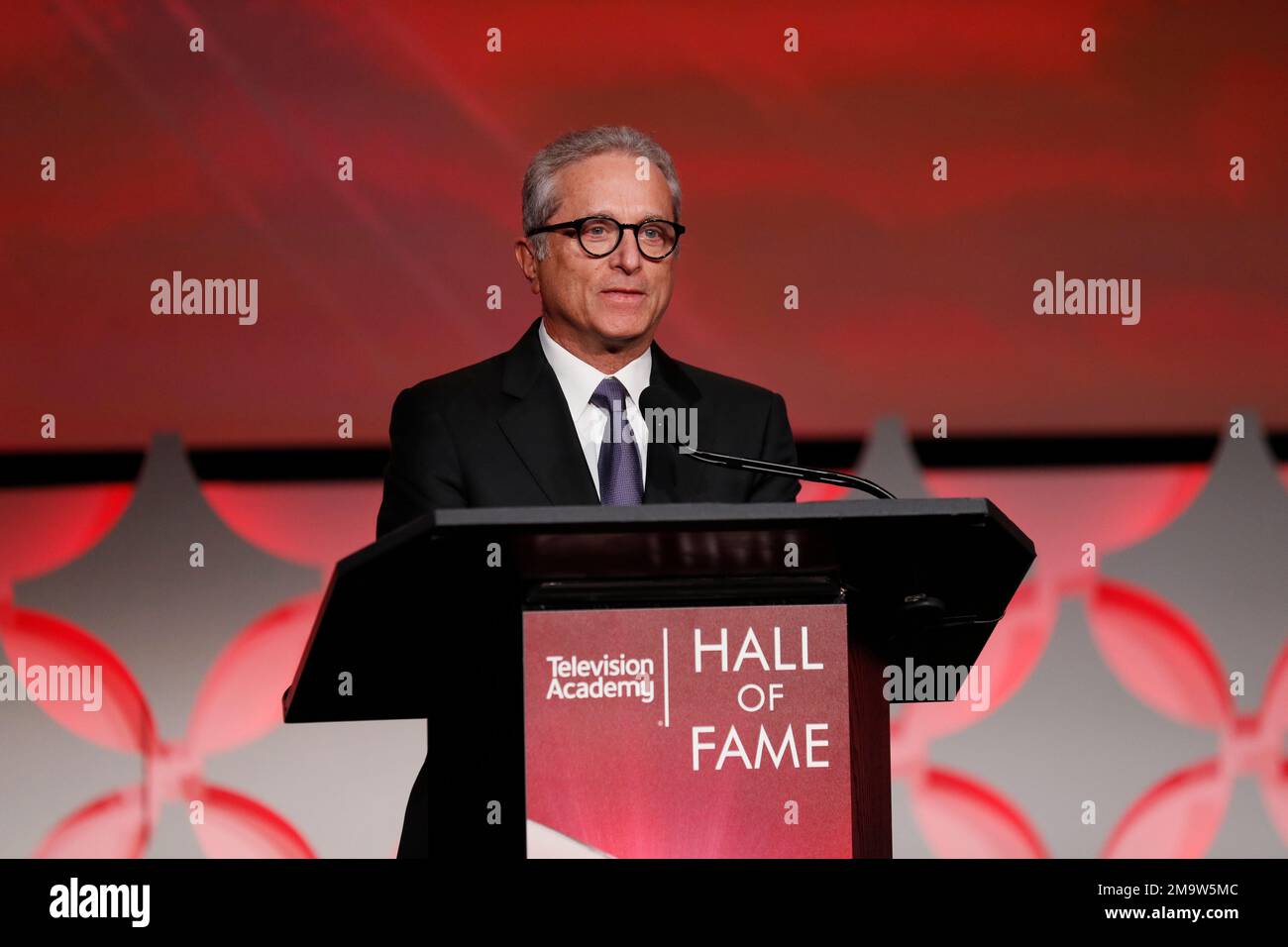 Rick Rosen, chair of the Hall of Fame Committee, introduces the 26th ...
