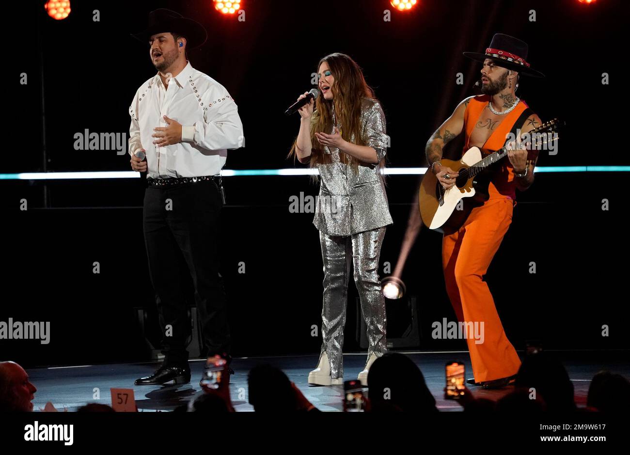 Eden Munoz, from left, and Joy Huerta and Jesse Huerta, of Jesse y Joy ...