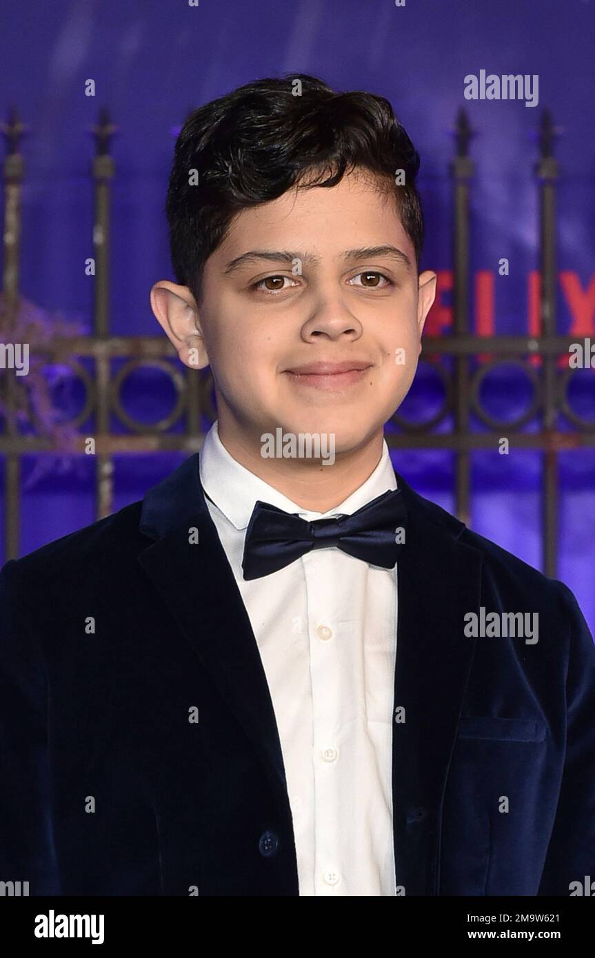 Isaac Ordonez arrives at the premiere of "Wednesday" on Wednesday, Nov ...