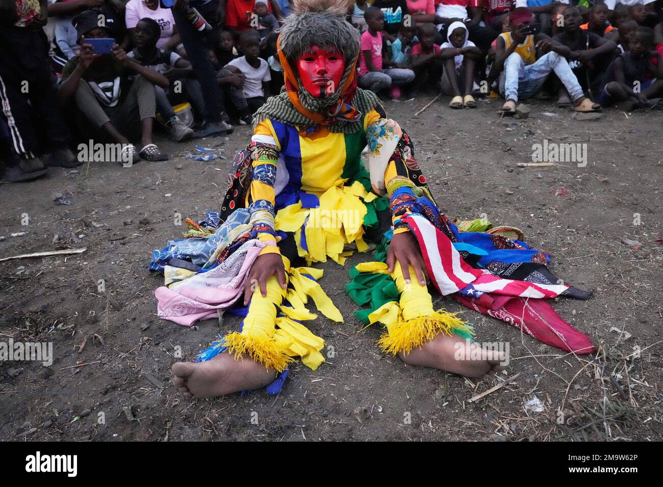 Dozens of people gather to see Gule Wamkulu dance secretive society ...