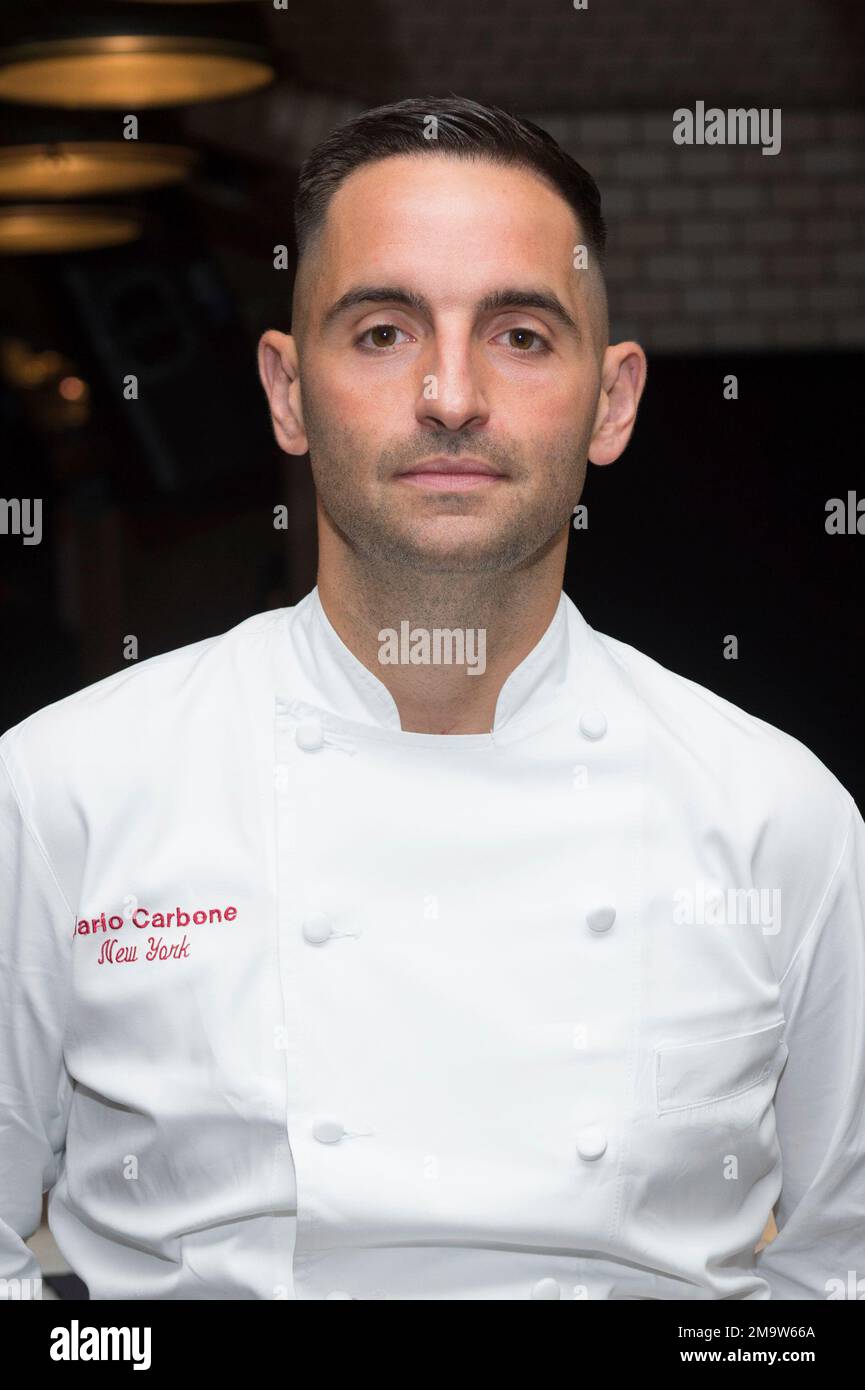 Chef Mario Carbone attends HaSalon Miami's One-Year Anniversary hosted ...