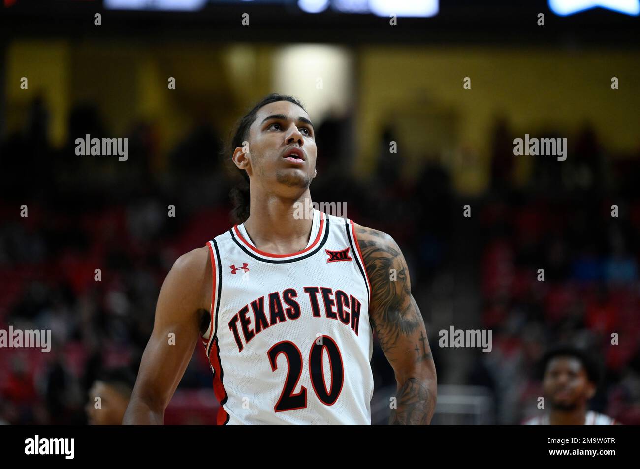 Texas Tech guard Jaylon Tyson (20) on the court against Louisiana Tech ...