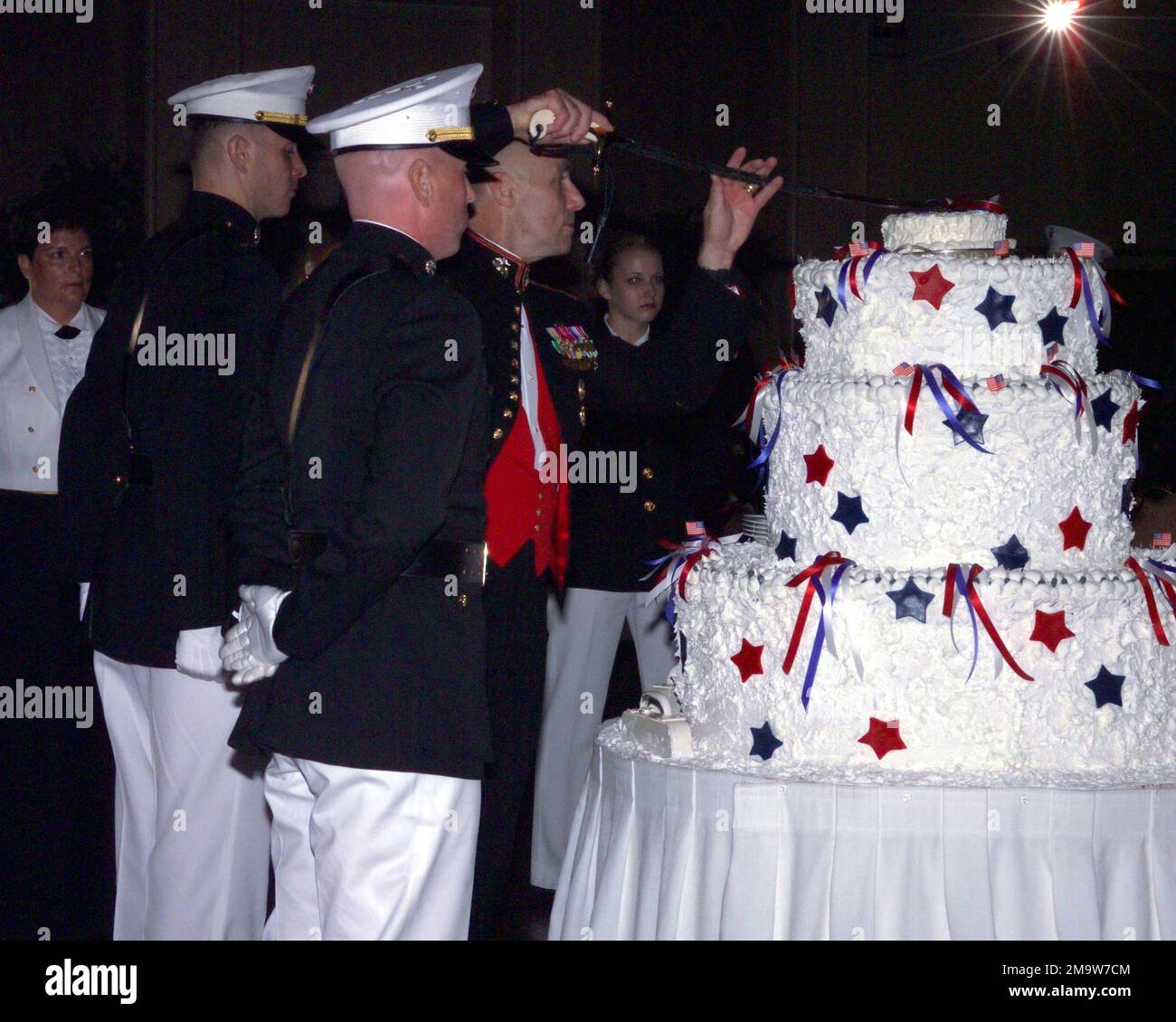 US Marine Corps (USMC) Lieutenant General (LGEN) Wallace Gregson cuts a ...