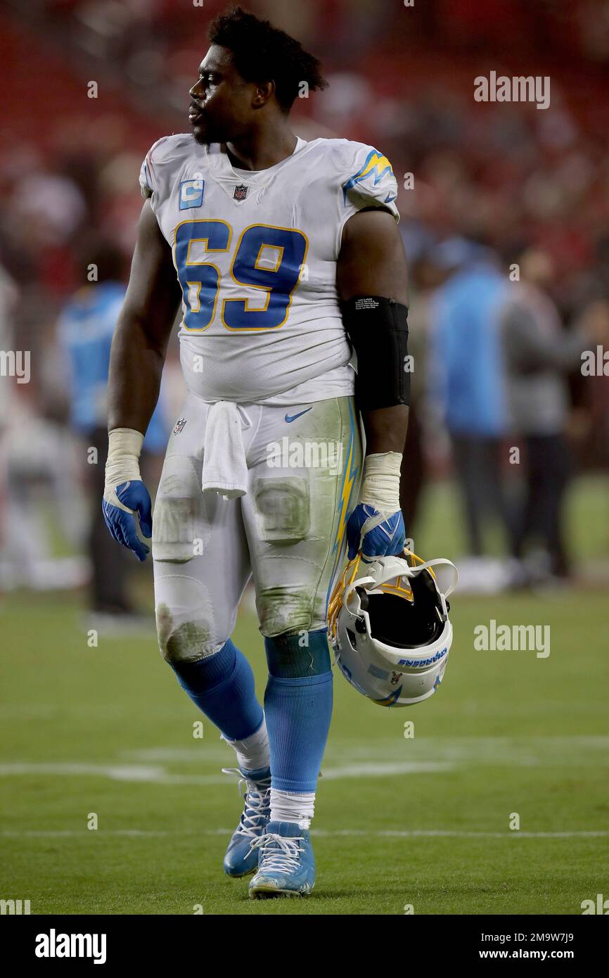 Los Angeles Chargers defensive tackle Sebastian Joseph-Day (69) walks ...